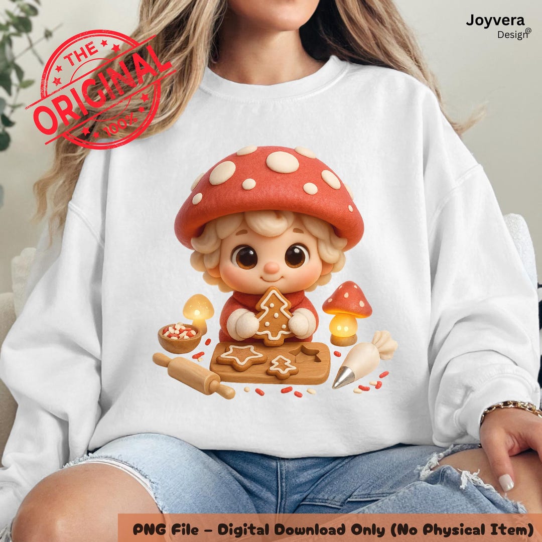 Mireen Mushroom Sprout PNG – Gingerbread Cookie Fairy With Red Cap ...