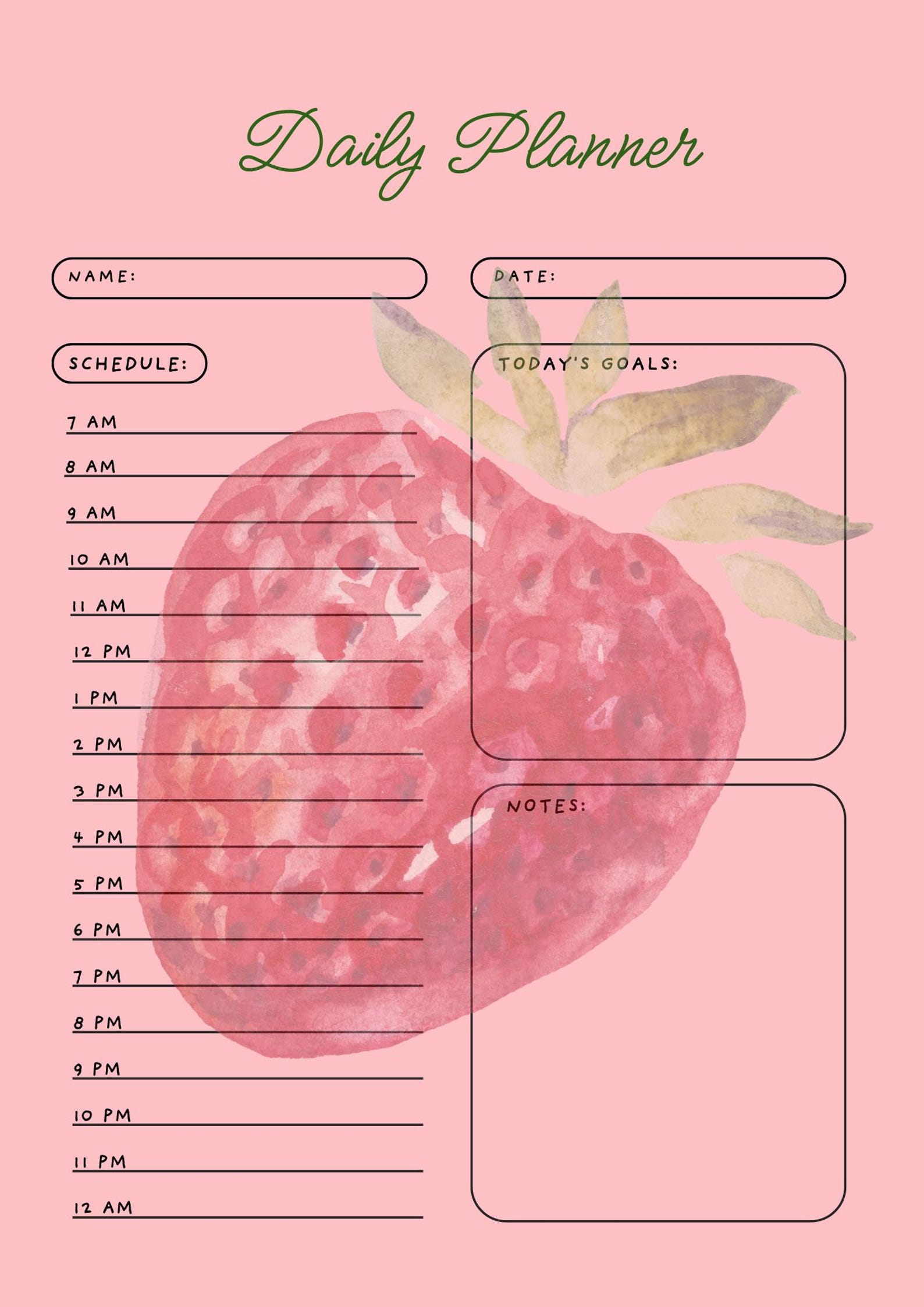 Editable Digital Planner Canva Template Goodnotes Compatible Pink ...