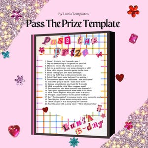 Pass the Parcel Printable Game for Kids & Teens Editable Canva Template ...