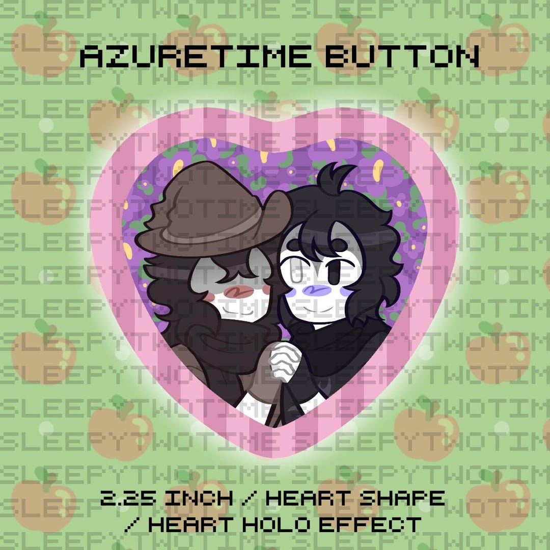 2.25 Inch Roblox Forsaken Azuretime Heart Button Pin - Etsy