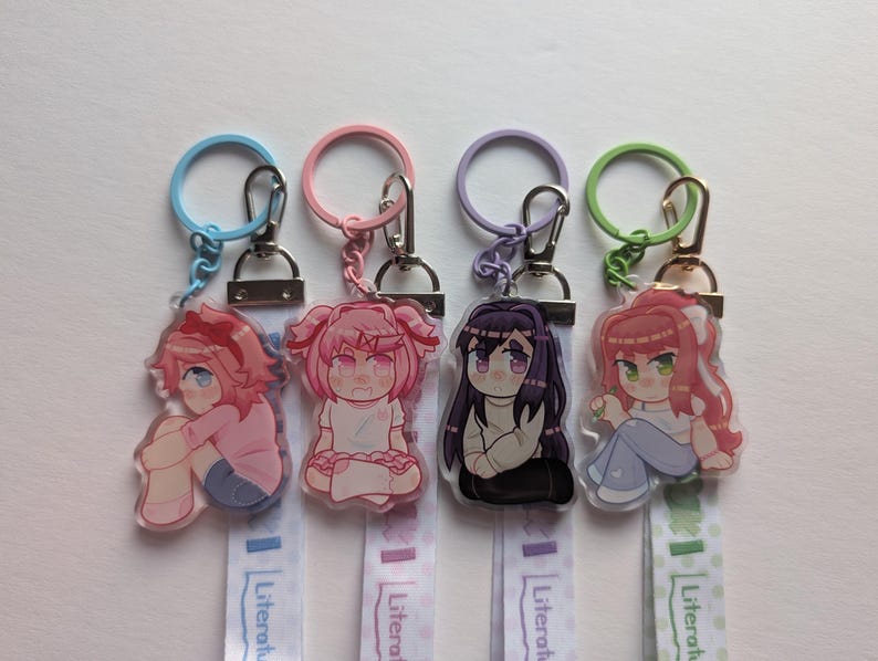 Doki Doki Literature Club Casual Sayori Natsuki Yuri Monika 2.5 Inch ...