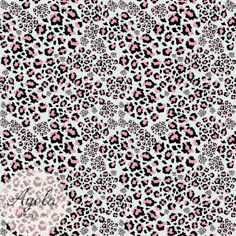 Pink Leopard Seamless Pattern Digital Paper (pngs Download) - Etsy