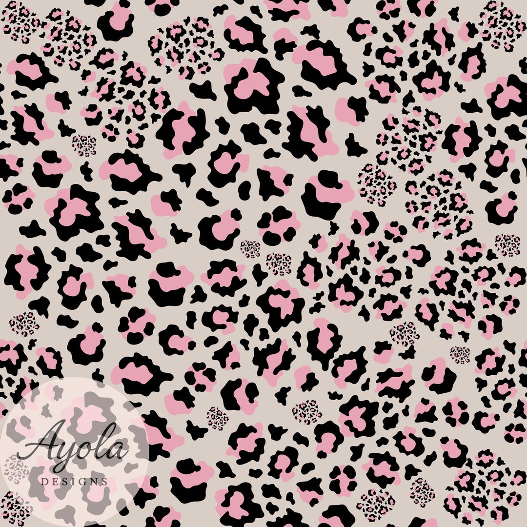 Pink Leopard Seamless Pattern Digital Paper (pngs Download) - Etsy