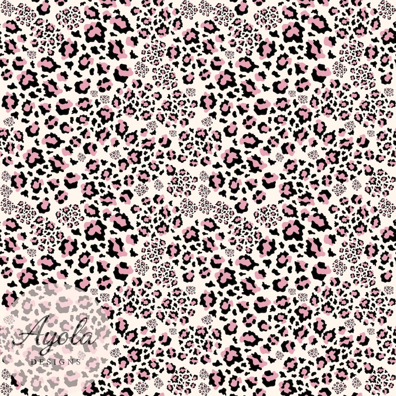 Pink Leopard Seamless Pattern Digital Paper (pngs Download) - Etsy