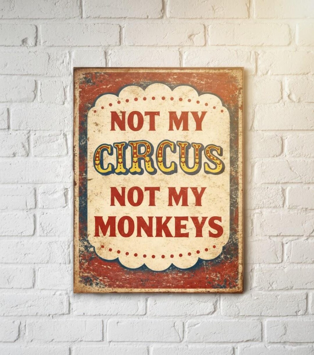Funny Quote Wall Art Sign, Vintage Rustic Home Decor, Sarcastic Office ...