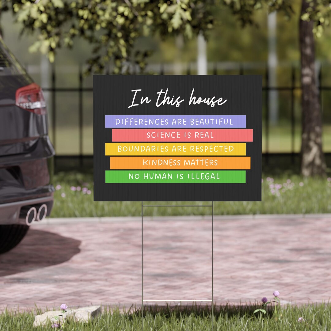 Inclusive Yard Sign | in This House We Believe Sign | Celebrate ...