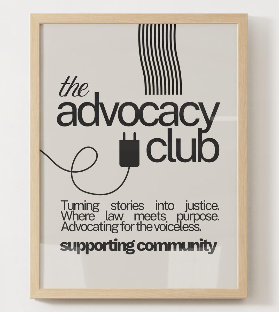 The Advocacy Club – Minimalist Legal Wall Art for Purpose-driven Spaces ...