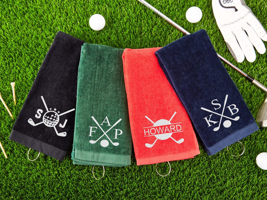 Embroidered Golf Towel, Personalized Golf Towel, Monogrammed Golf Towel ...