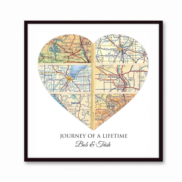 Anniversary Map - Etsy