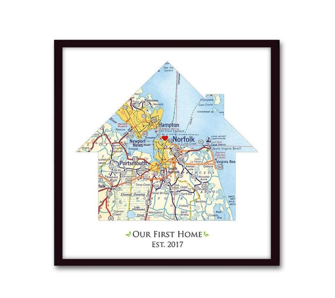 Custom House Map Gift Personalized New Home Housewarming or Realtor ...