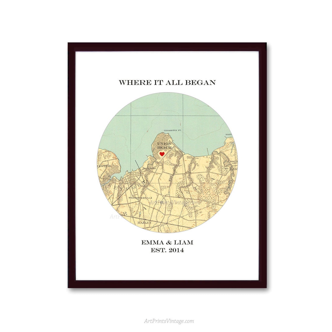 Where It All Began Anniversary Gift for Husband Personalized - Etsy