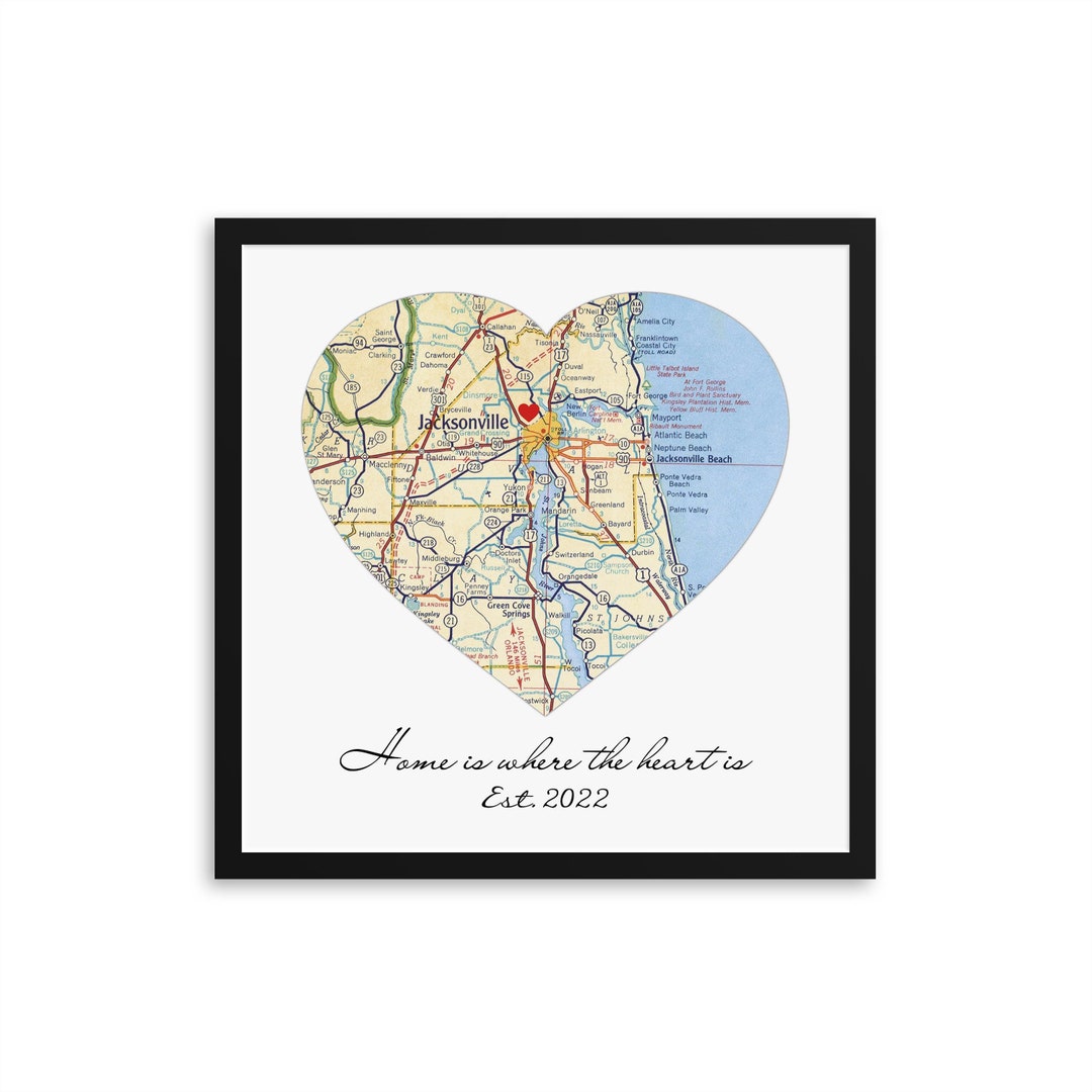 Personalized Gift for Mom Custom Heart Map Gift for Parents | Family ...