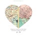 Map Heart Art Long Distance Friendship Best Friend Gift Map - Etsy