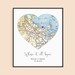 Custom Heart Map for New Home Housewarming Gift or Family Moving Away ...