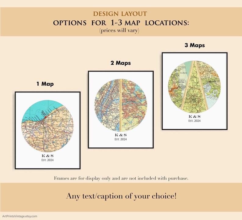 Custom Map Going Away Gift, Personalized Long Distance Relationship Map ...