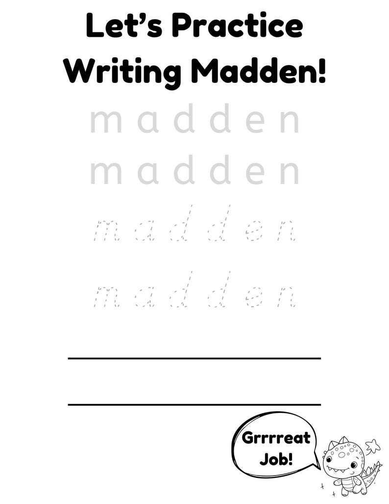 Editable Name Tracing Worksheet – Personalized Kids Handwriting ...