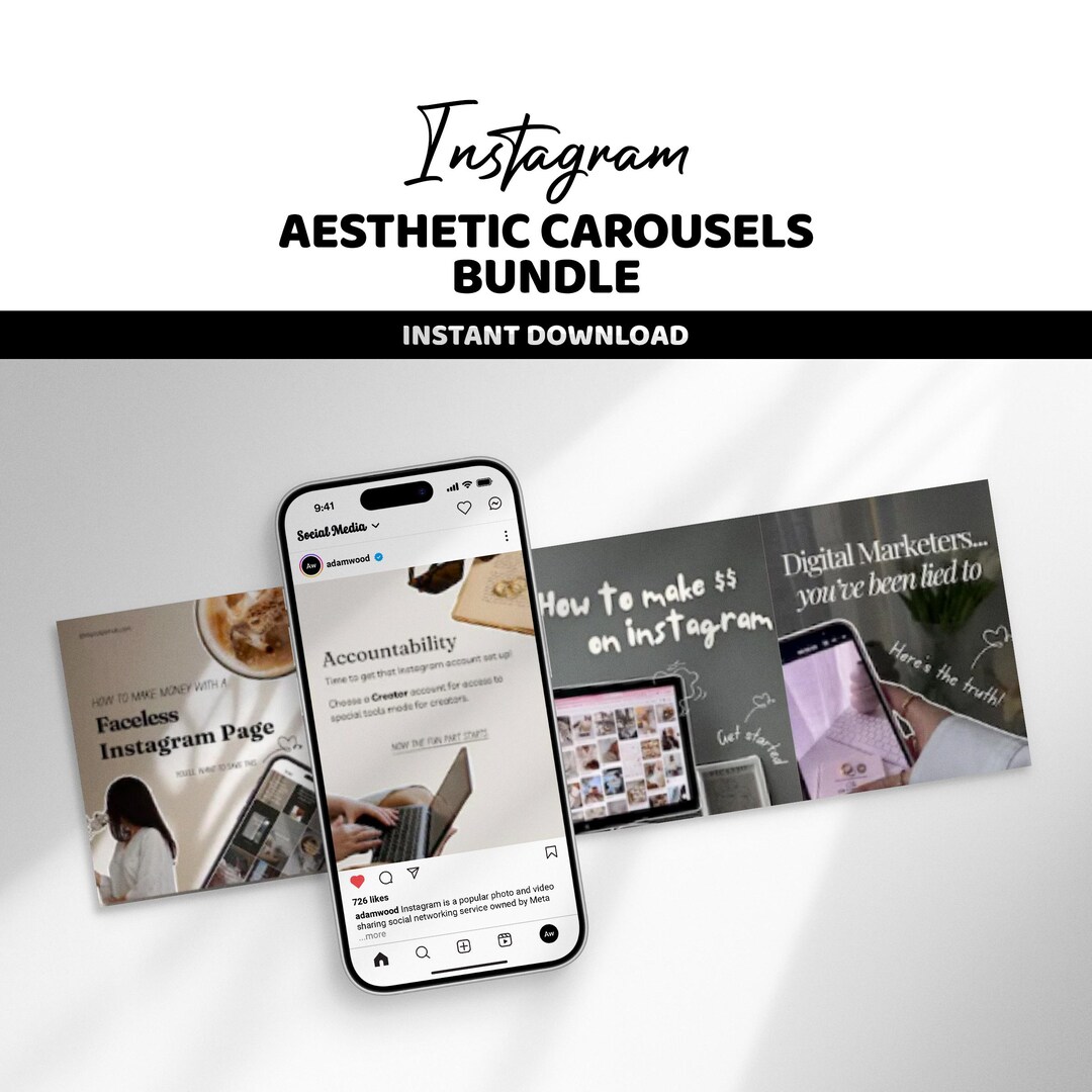 Social Media Carousel Templates | Canva Editable Posts | Instagram ...