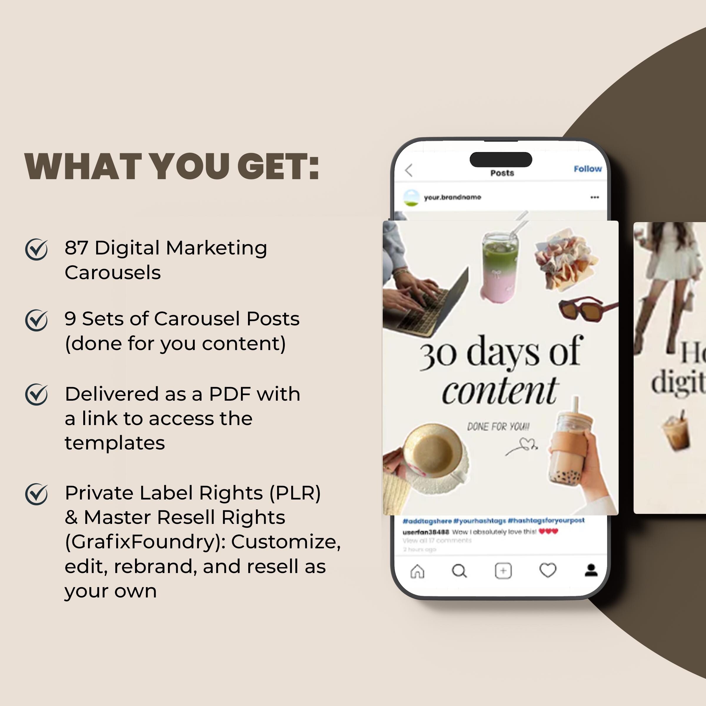 Social Media Carousel Templates | Canva Editable Posts | Instagram ...
