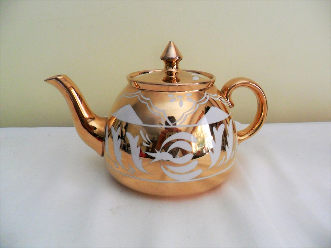 Vintage Gibson's Gold Lustre and Cream Collectable Teapot Tea Pot - Etsy