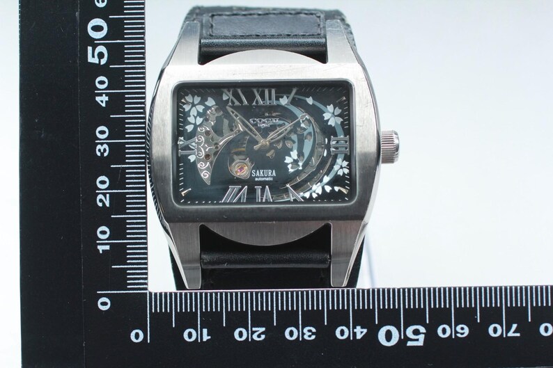 Near MINT Cogu Italy Sakura Open Heart Square Automatic 46mm Men's ...