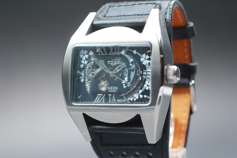 Near MINT Cogu Italy Sakura Open Heart Square Automatic 46mm Men's ...