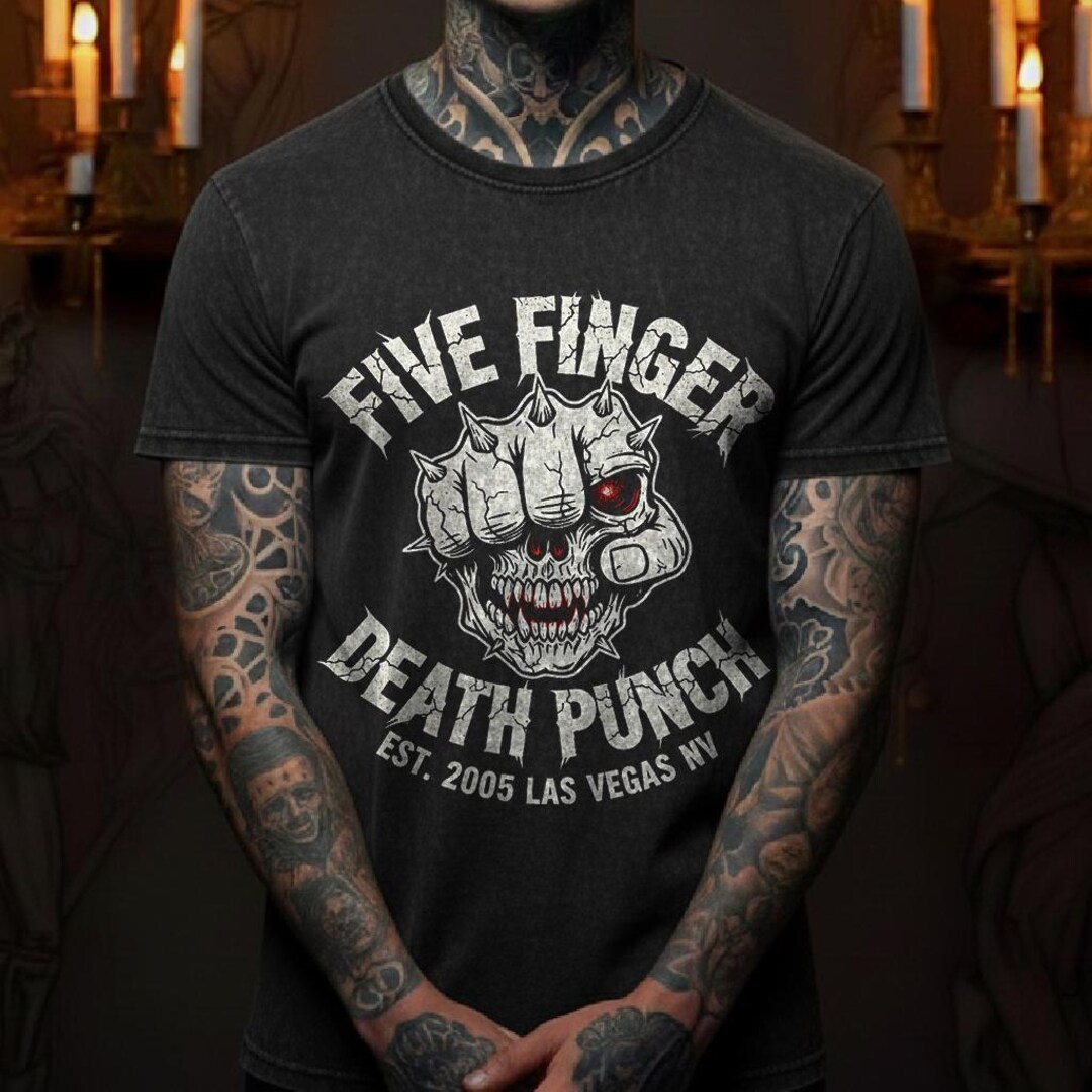 Five Finger Death Punch Shirt, Retro Est 2005 Las Vegas NV T-shirt ...