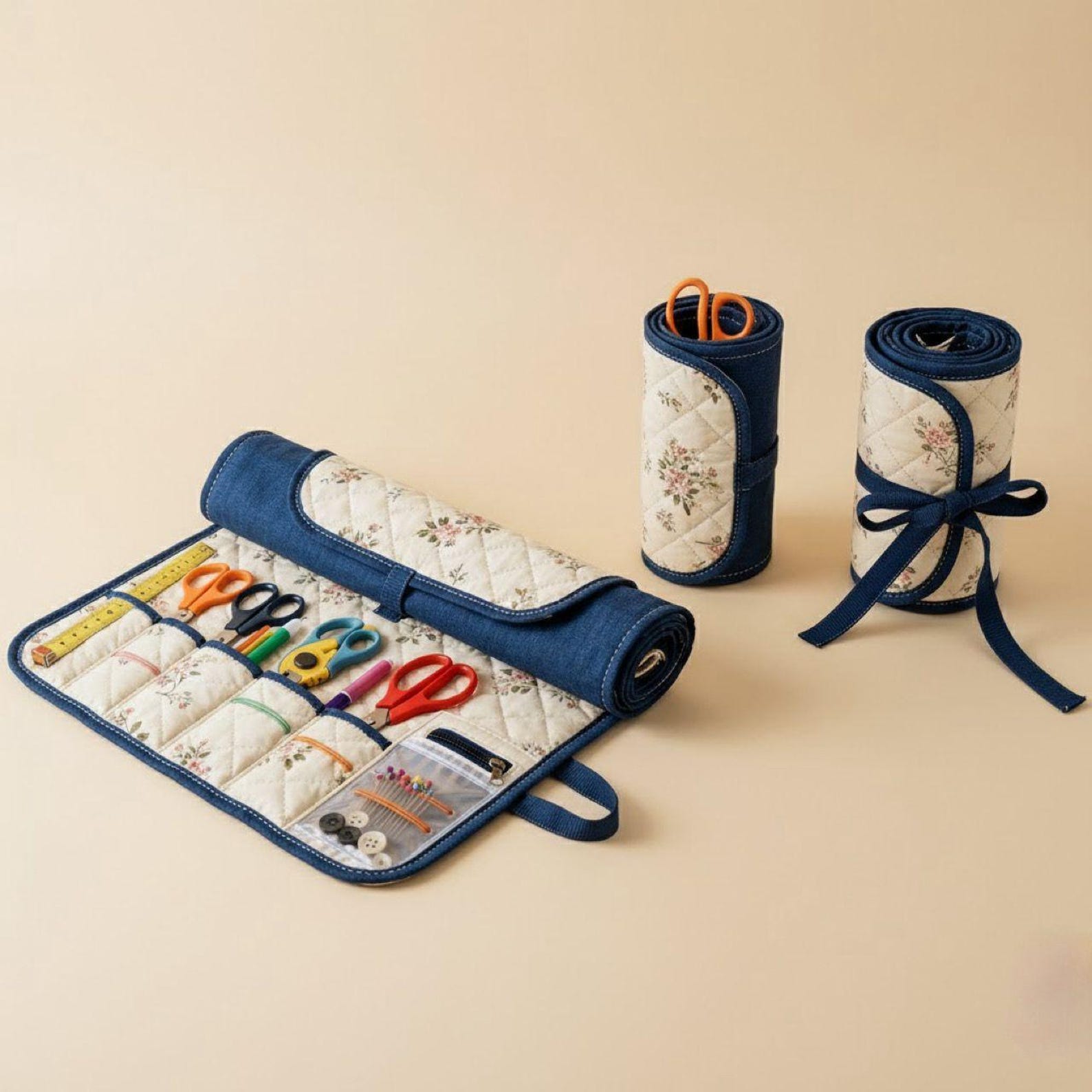Vintage Sewing Organizer Roll-up Pattern | PDF Sewing Pattern ...