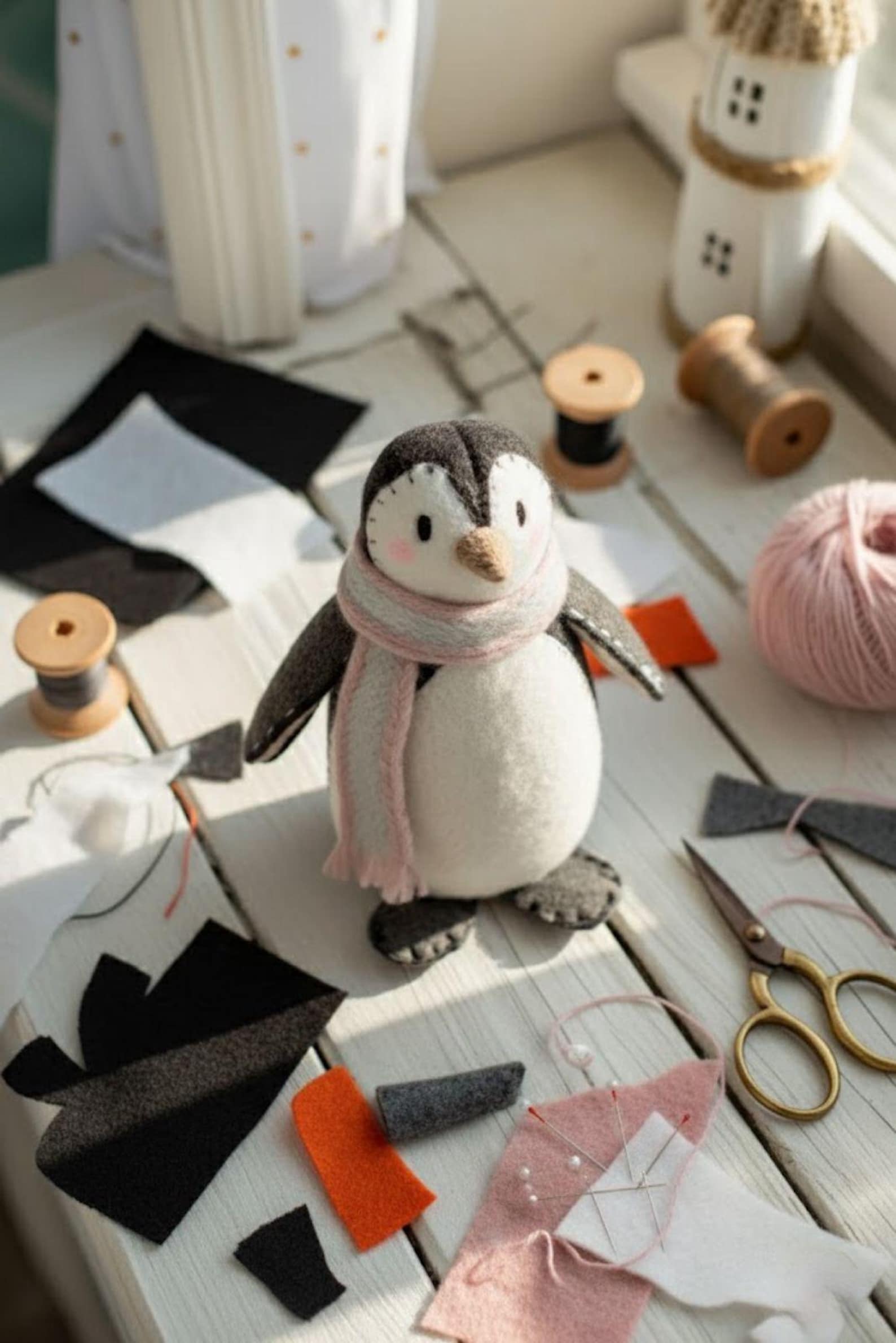 Penguin Plush Sewing Pattern | Stuffed Animal Pattern | DIY Penguin Toy ...