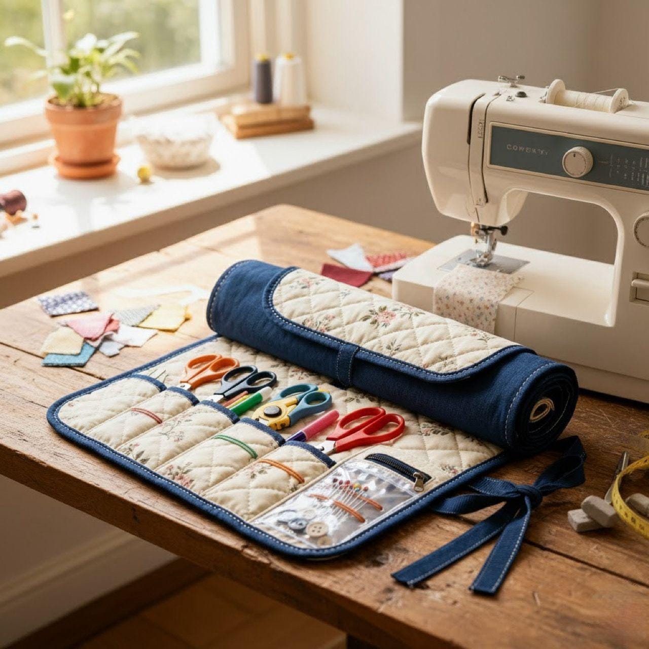 Vintage Sewing Organizer Roll-up Pattern | PDF Sewing Pattern ...