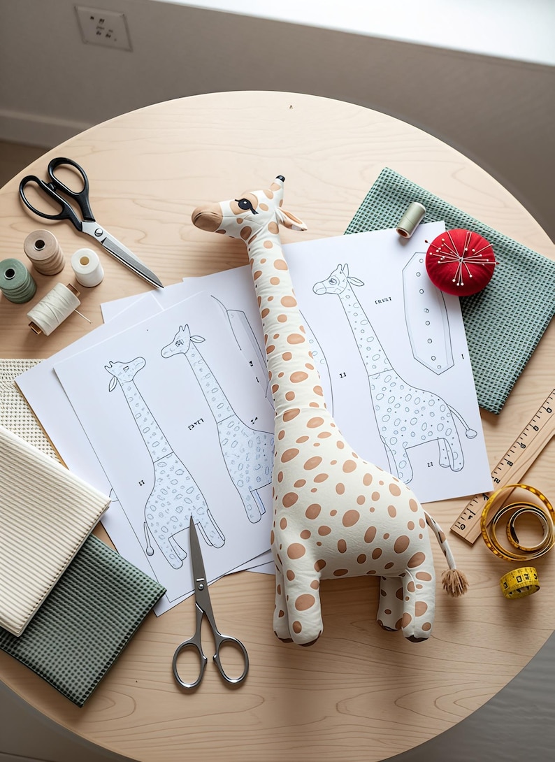 Large Stuffed Giraffe Sewing Pattern PDF | Giant Plush Giraffe Toy ...