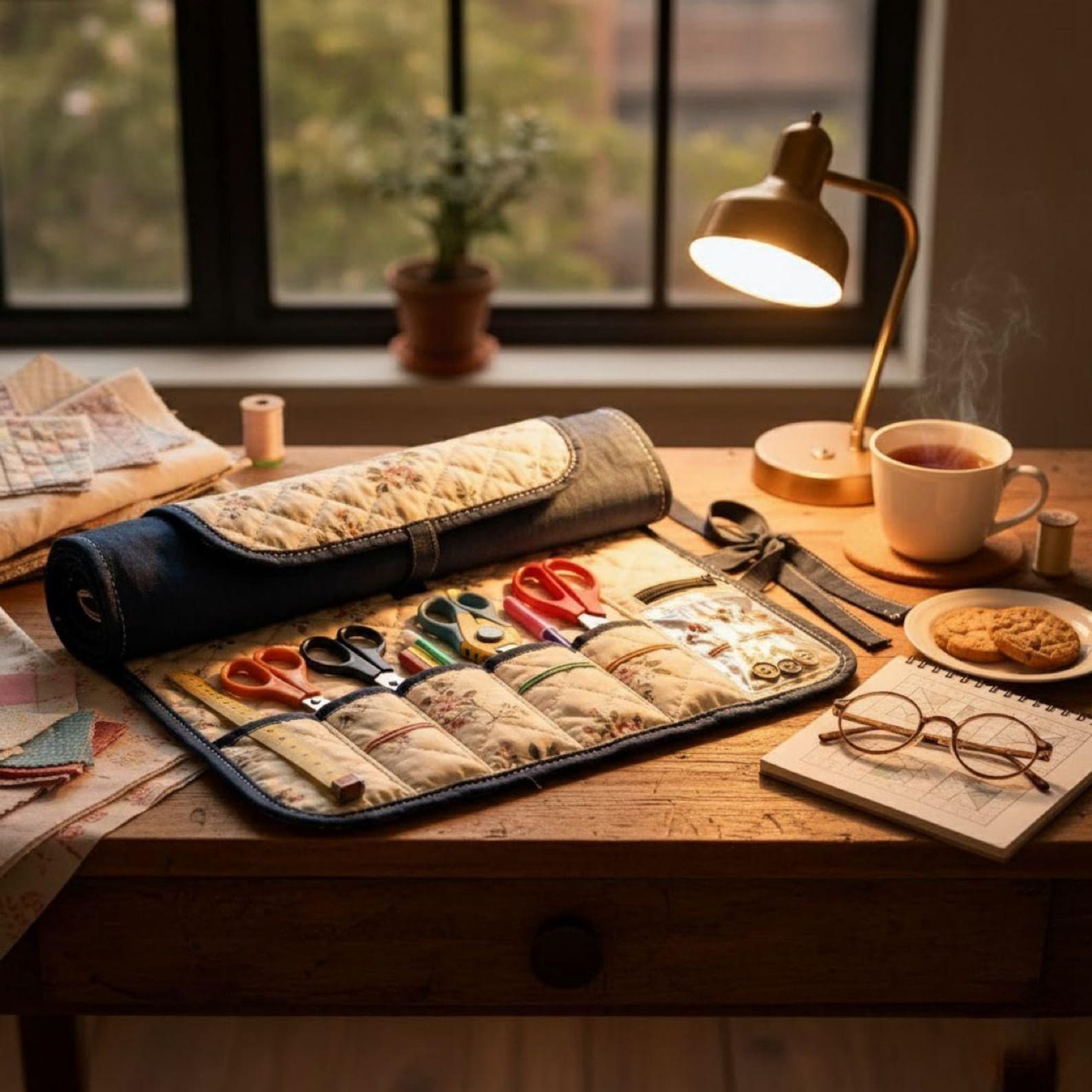 Vintage Sewing Organizer Roll-up Pattern | PDF Sewing Pattern ...
