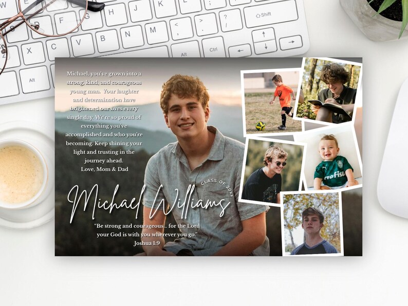 Editable Yearbook Ad Template, Half Page, Senior Yearbook Ad ...