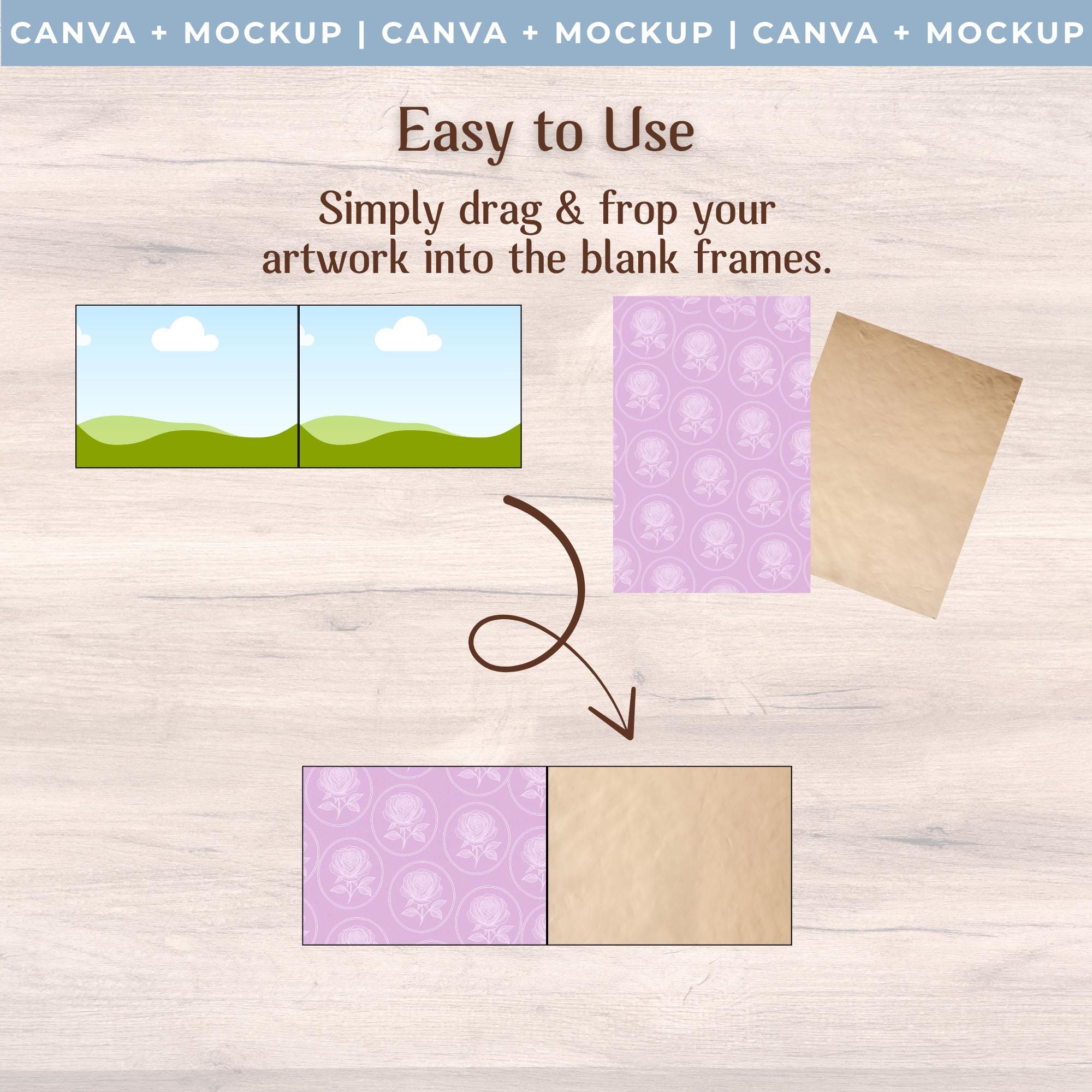 Hidden Paperclips Canva Template & Mockup: Double Sided Paperclip With ...