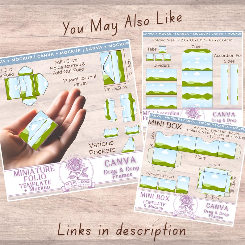 Mini Book CANVA Template Bundle & Mockups: Mini Book + Vintage Photo ...