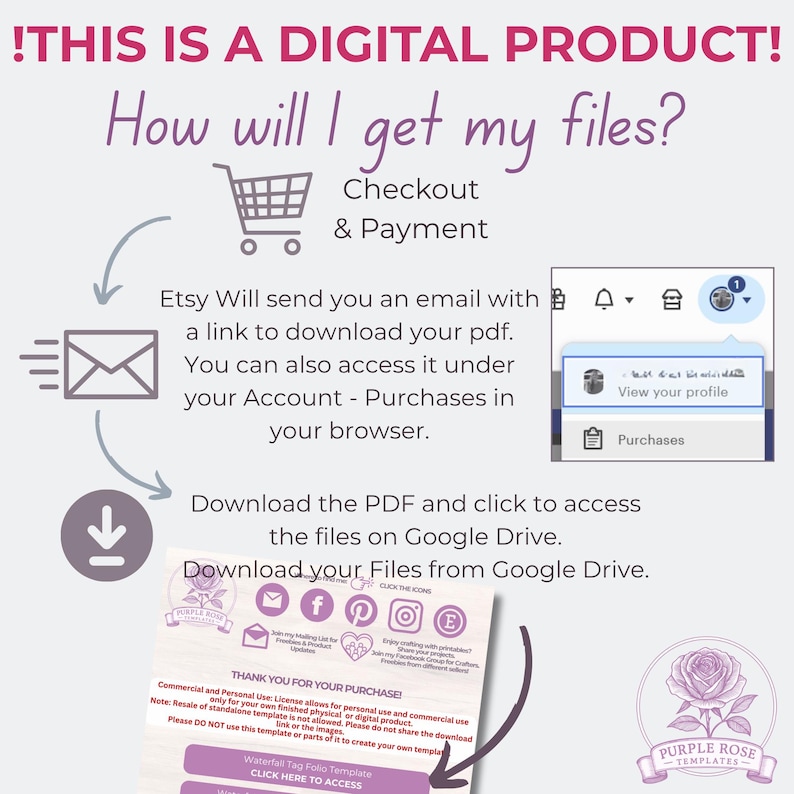 Moving Waterfall Tag Folio CANVA Template With Mockup: Sliding Pockets ...