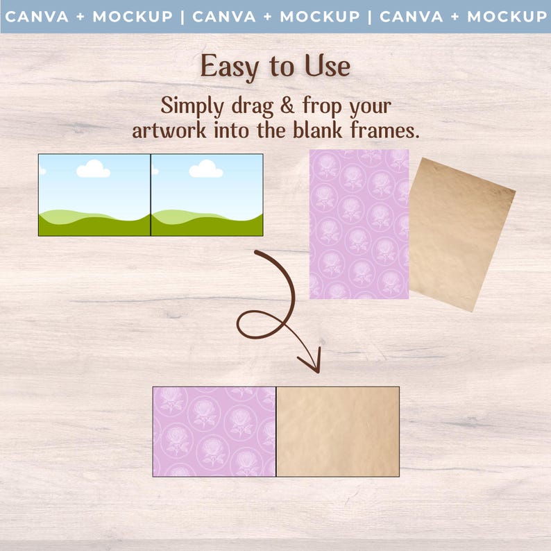 Recipe Card Holder CANVA Template & Mockup Template: Junk Journal ...