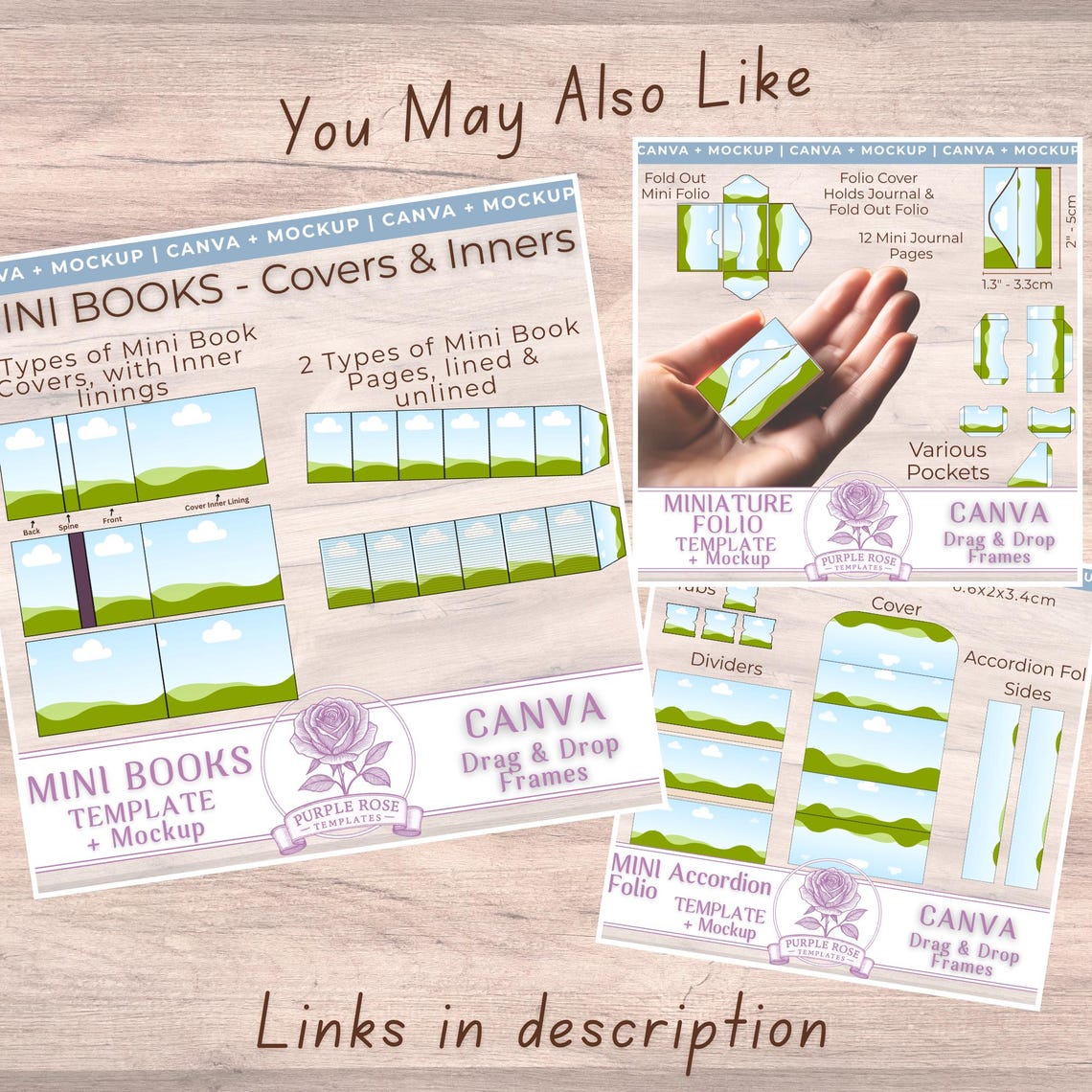 Mini Books Box CANVA TEMPLATE With MOCKUP Template | Miniature Storage ...