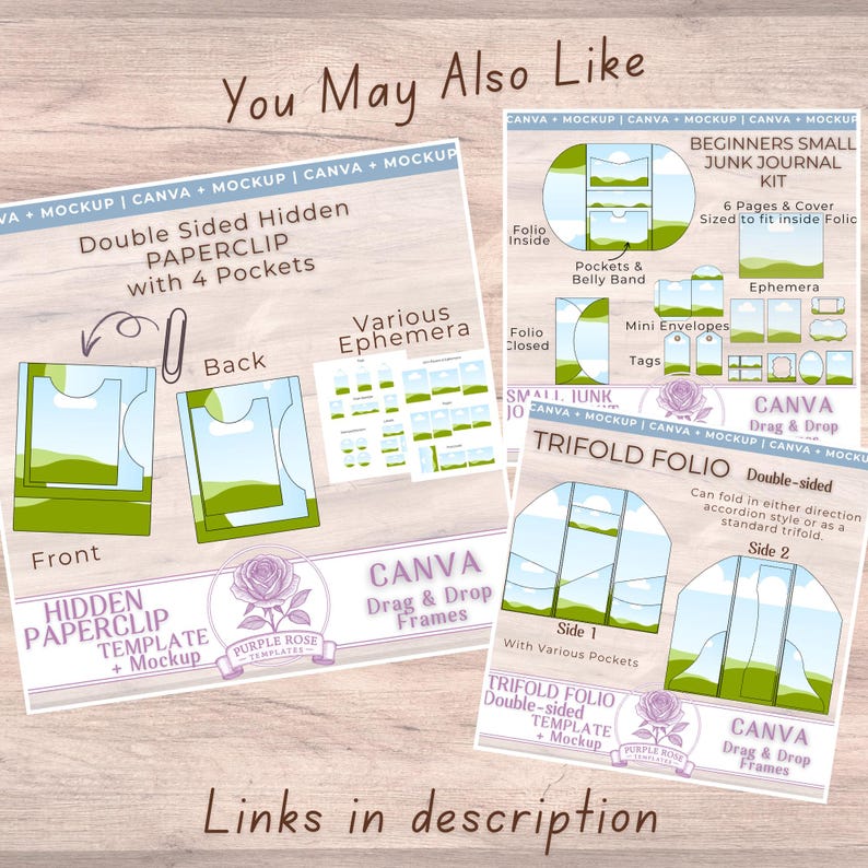 Loaded Tag Canva Template & Mockup: Junk Journal Ephemera, Pockets ...