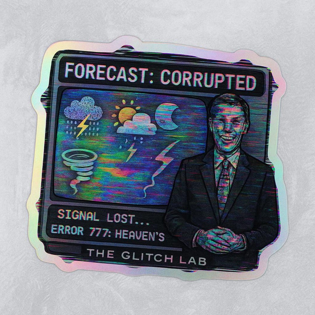 Corrupted Forecast: Glitch Art Print - Divine Interference - Etsy