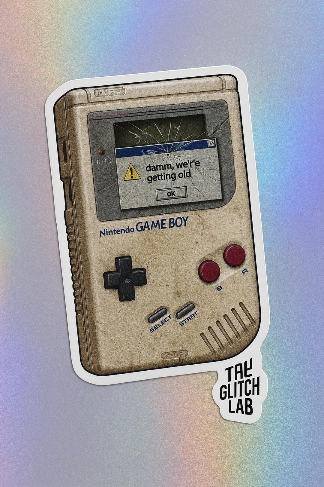 Retro Game Boy Sticker: Funny Nostalgic Gamer Decal - Etsy