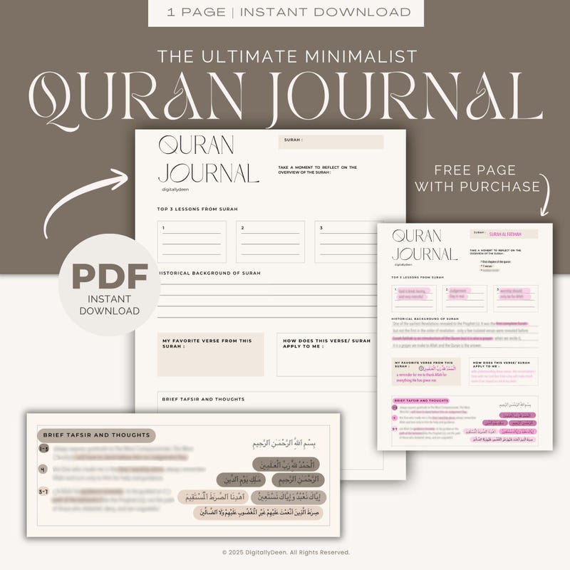 Quran Tracker Template - Etsy