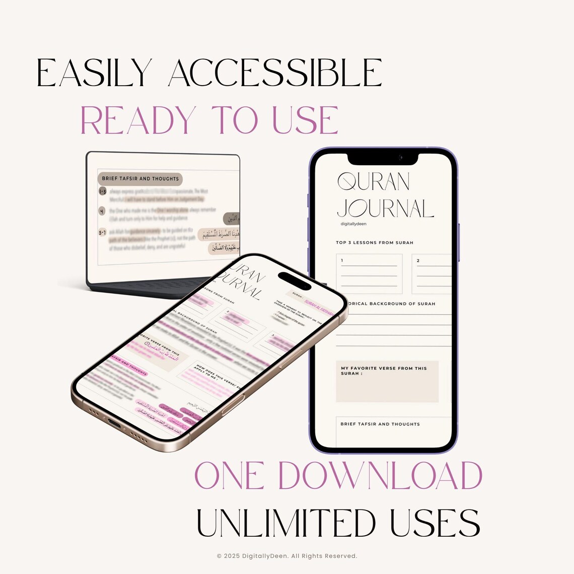 Editable Digital Quran Journal: Minimalist Muslim Planner (printable ...