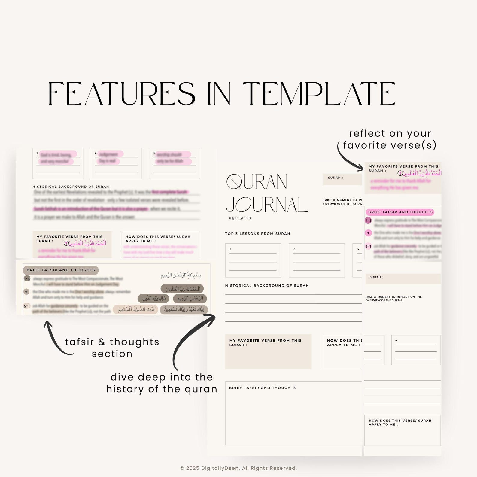 Editable Digital Quran Journal: Minimalist Muslim Planner (printable ...