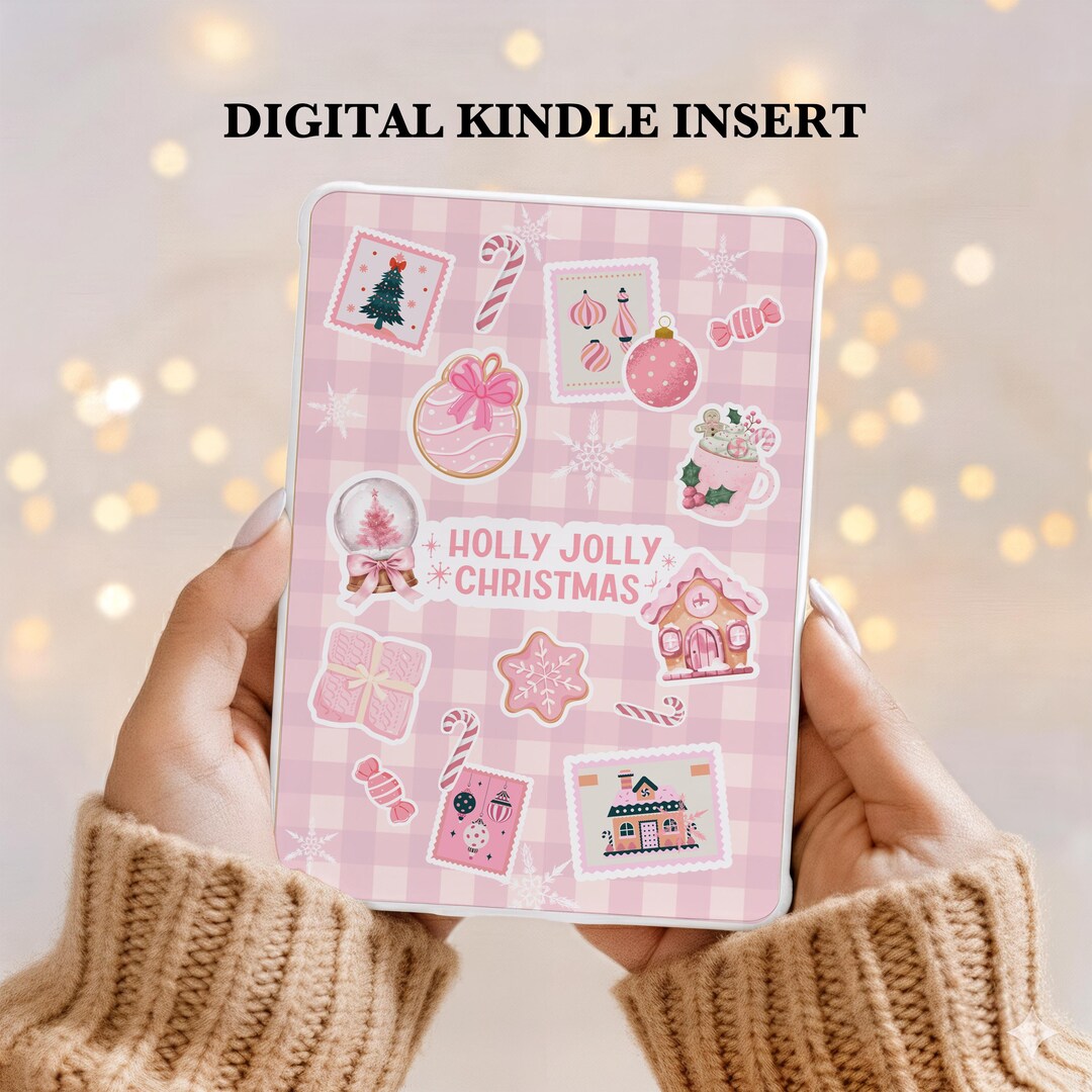 Printable Pink Coquette Christmas Kindle Insert - Etsy