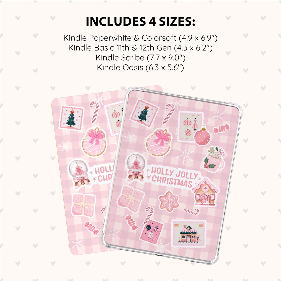 Printable Pink Coquette Christmas Kindle Insert - Etsy
