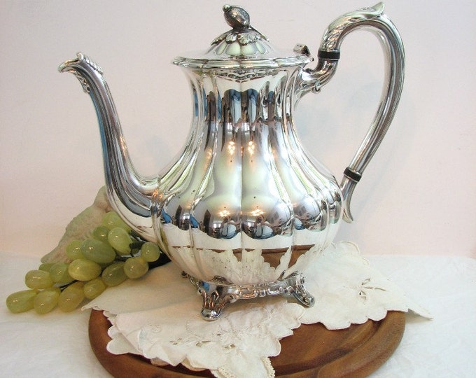 MELON by Community Silver Plate Tea, Coffee Pot ... Antique, a ...