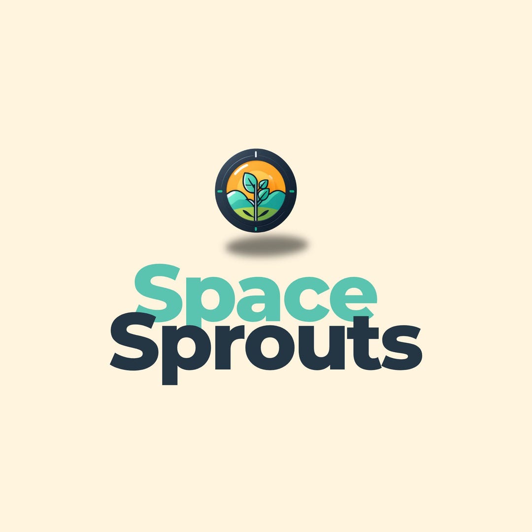 Custom Logo Design | Space Sprouts Branding Kit | Modern Healthy Food ...