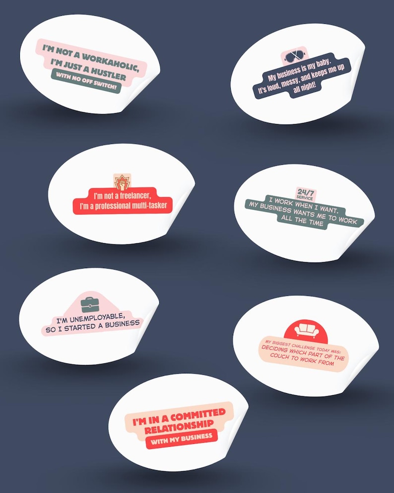 Funny Freelancer Decals for Laptop | Small Business Owner Gift | Work ...