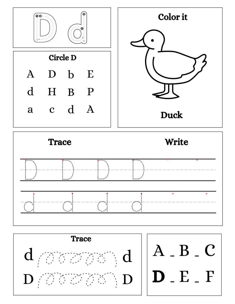 Alphabet Dot Marker & Tracing Worksheets: Preschool Letter Recognition ...