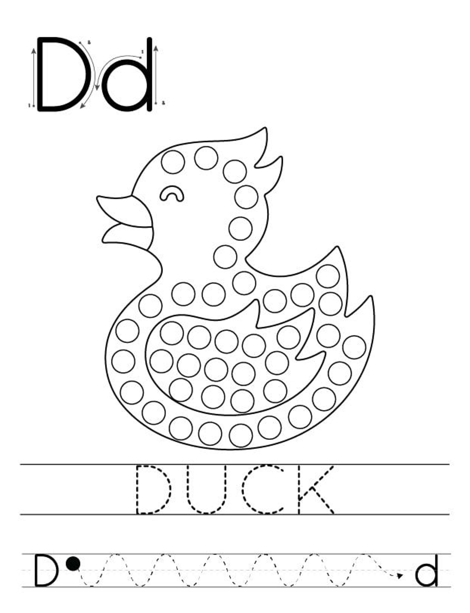 Alphabet Dot Marker & Tracing Worksheets: Preschool Letter Recognition ...